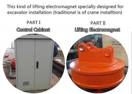1650 mm diameter Excavator Lifting Electromagnet for Steel Scraps