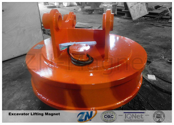 Excavator Using Circular Lifting Electromagnet