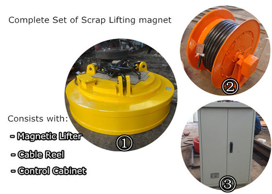 500 mm-dia Circular Scrap Lifting Electromagnet, Magnetic Lifter