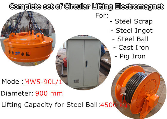 Circular Lifting Electromagnet for Steel Ball with Diameter-900 mm