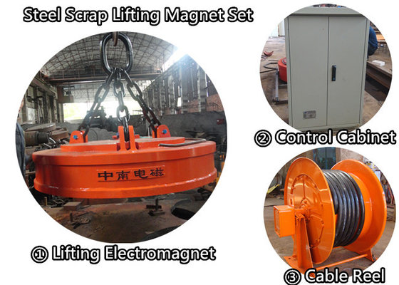 Steel Scrap Lifting Magnet Set with 1300 kg lifting capacity MW5-165L/1