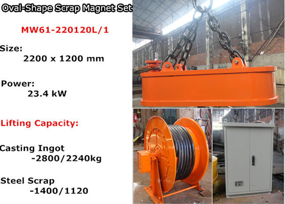Oval Shape Lifting Electromagnet for Material lifting from Narrow-shape Space MW61-220120L/1