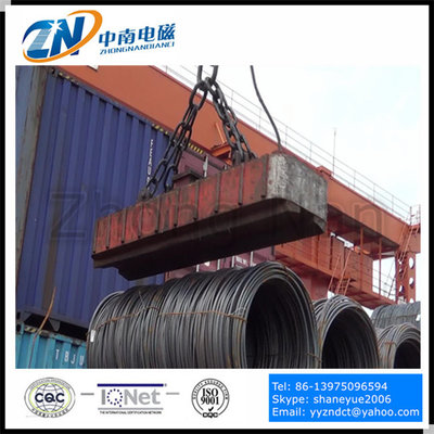 Rectangular Electro Lifting magnet with Special Magnetic Pole for Wire Coil Rod MW19-27072L/1