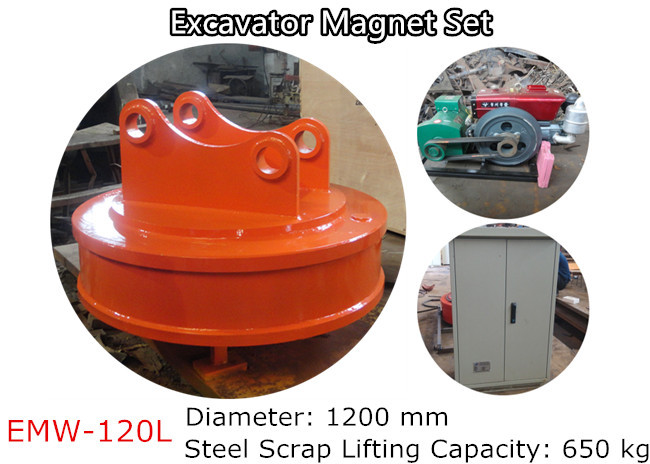 Excavator Magnetic Lifter with 1200mm Diameter EMW-120L