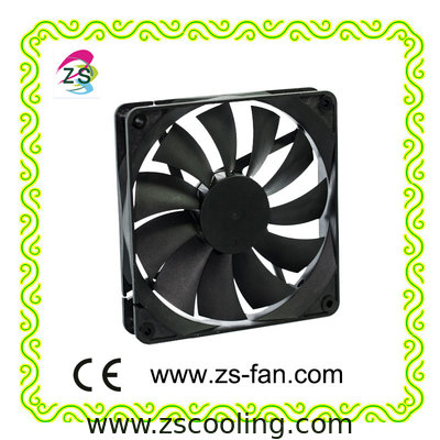 140mm 12 Volt DC Brushless Fan , 140x140x25mm Plastic Power Supply Cooling fan