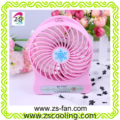 Cheap 5v Usb Table Rechargeable Mini Fan with Led Lights
