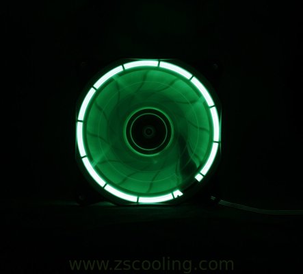 1200RPM, 3pin, 4pin 12V, 120x120x25mm Eclipse LED Case Fan- Green