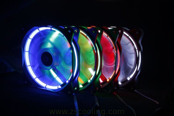 low noise 12v 120*120*25mm Blue Ring LED PC Case Fan