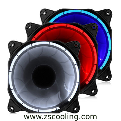 120mm High Static Orange LED Ring Case Radiator Fan
