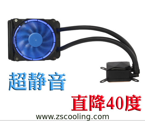 120mm LED fan pc aluminum & copper pwm cpu liquid cooling cooler