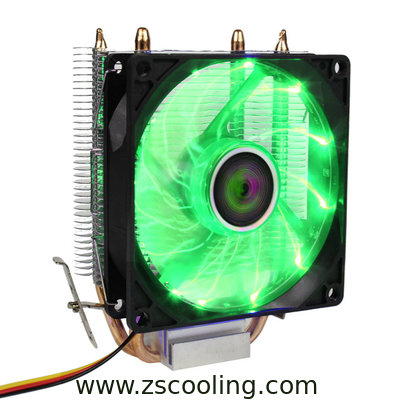 80-120W green LED fan for  AMD & Intel CPU cooler