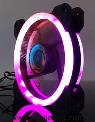 12V 120mm RGB LED computer fan PC case fan with controller