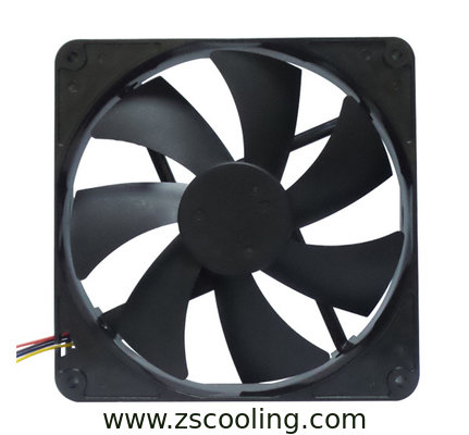 140mm 12 Volt DC Brushless Fan , 140x140x25mm Plastic Power Supply Cooling fan