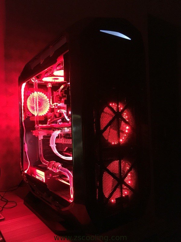 12025-S15 12v pc case fan 12025 with colored Led lights