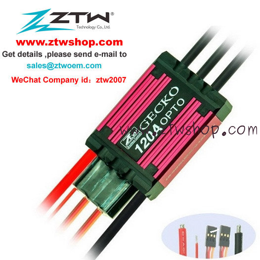 ZTW Gecko 120A High Voltage Aircraft ESC for RC airplan