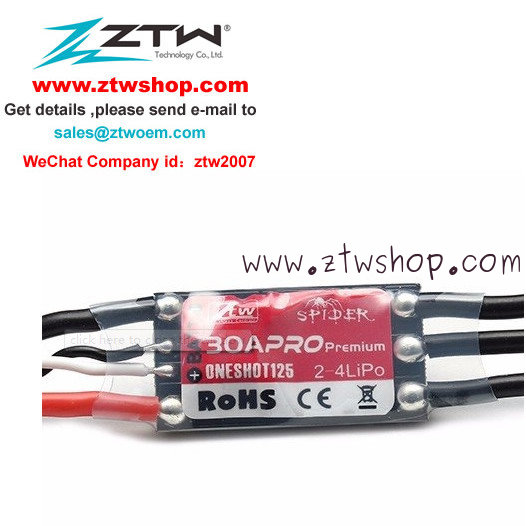 ZTW Spider PRO Premium 30A OPTO 2-4S ESC Electronic Speed Control For RC Multirotor