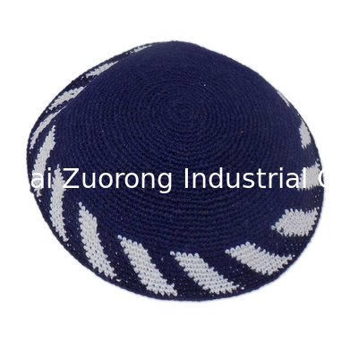 Factory wholesale Jewish Kippah Hand Knitted Kippa 18cm Hand Crochet Yarmulke, Hand Knitted Yarmulke, Knitted Kippah Hat