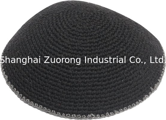 Factory wholesale Jewish Kippah Hand Knitted Kippa 18cm Hand Crochet Yarmulke, Hand Knitted Yarmulke, Knitted Kippah Hat