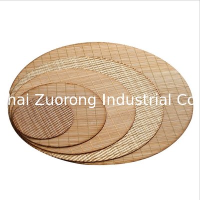 Factory wholesale Bamboo Round Placemats, Natural Rollup Bamboo Placemats Rectangle Dining Table Oriental Mat Decor