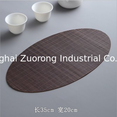 Factory wholesale Bamboo Round Placemats, Natural Rollup Bamboo Placemats Rectangle Dining Table Oriental Mat Decor