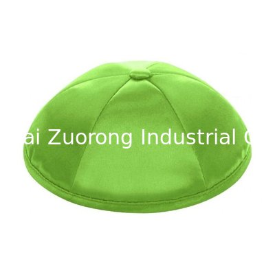Factory wholesale fabric Customized Embroidery Kippah, Kippot Customized linen fabric embroidery for wedding satin kipa