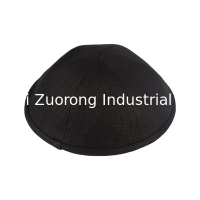 Factory wholesale fabric Customized Embroidery Kippah, Kippot Customized linen fabric embroidery for wedding satin kipa
