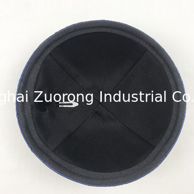 Factory wholesale fabric Customized Embroidery Kippah, Kippot Customized linen fabric embroidery for wedding satin kipa