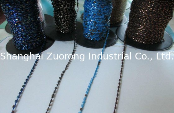Factory wholesale opaque color glass seed beads chain roll glass bead chain roll For Jewelry Making Garment Making