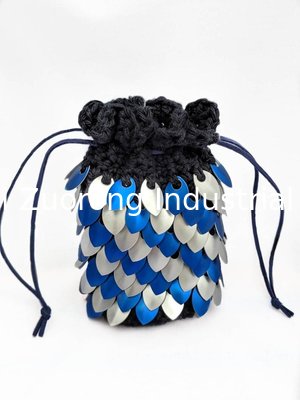 Factory wholesale Scalemail Dice Bag, Scale Mail Dice Bag of Holding in Knitted Dragonhide