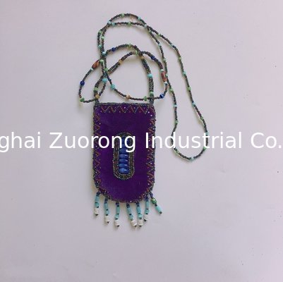 Factory wholesale Vintage Velvet Beaded Cross Body Bag, Hand Made Beaded Velvet Coin Purse,