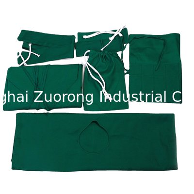 Factory Customize Cotton Fabric Medical Surgical Towels Cosmetic Surgery Drapes, Reusable Fenestrated Surgical Drape