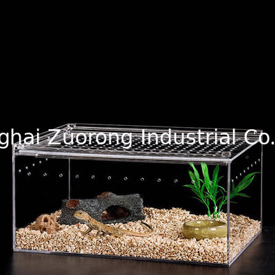 Factory wholesale Habitat for Reptile Crystal Acrylic Breeding Enclosure for Pet, crystal acrylic breeding enclosure