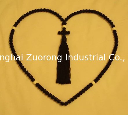 Orthodox Bracelet, Handmade Komboskini, Knots Prayer Rope, Black Satin Cord, Chotki, Komposkini with Black Cross factory
