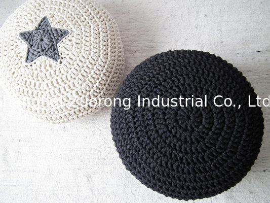 the direct source factory Knitted pouf/handmade floor cushion/bean bag/hassock /chair/footstool/Cotton Cord Pouf