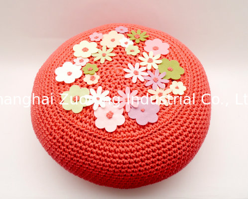 the direct source factory Knitted pouf/handmade floor cushion/bean bag/hassock /chair/footstool/Cotton Cord Pouf