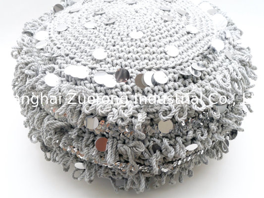 the direct source factory Knitted pouf/handmade floor cushion/bean bag/hassock /chair/footstool/Cotton Cord Pouf