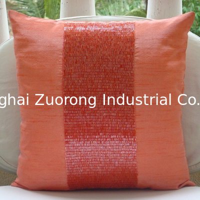 beaded pillows, sequin pillows, beaded cushion, bead pillow, cotton hand embroidery throw pillows,flowers pillow cover