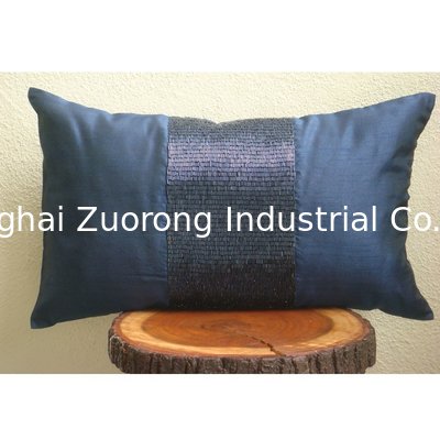 beaded pillows, sequin pillows, beaded cushion, bead pillow, cotton hand embroidery throw pillows,flowers pillow cover