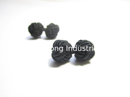 Chinese knot cuff links stretch knot cufflinks stocking stuffer, groomsmen gift, silk knot cufflinks garment accessory