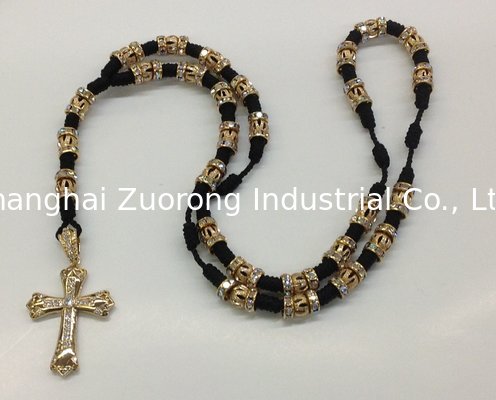 Source factory produce burgundy catholic rosary rope rosary bracelet knotted rosary necklace religious prayer