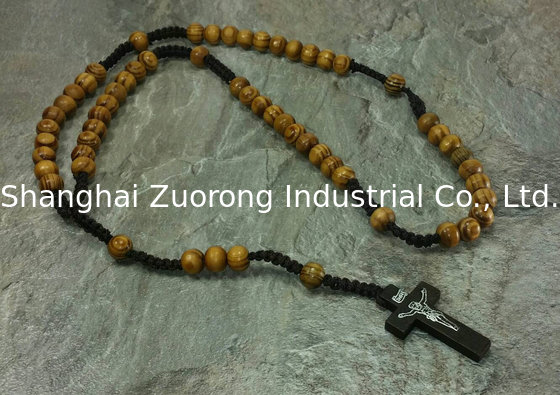 Source factory produce burgundy catholic rosary rope rosary bracelet knotted rosary necklace religious prayer