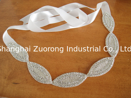 source factory Pearl Bridal Belt Crystal Wedding Sash Rhinestone Wedding Dress applique Beaded Bridal Belt Sakura Sash