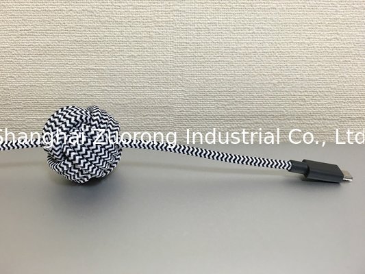 monkey fist knot USB keychain charges for ios&Android devices key cable iphone charging cable and key chain