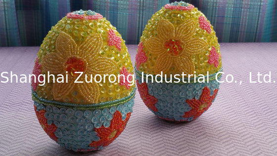 Embroidered Beaded Sequined Jewellery Boxes, gift boxes, Cholocate Cases, gift box, beaded easter egg