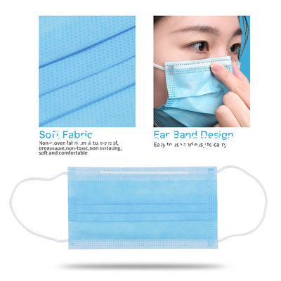 Factory direct wholesale Non-woven medical adhesive disposable 3-ply face mask, surgical PP non woven facemask