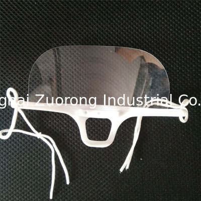 hotel kitchen transparent catering mask abti-fog smile mouth masks, clear plastic face mask for food prevent spray