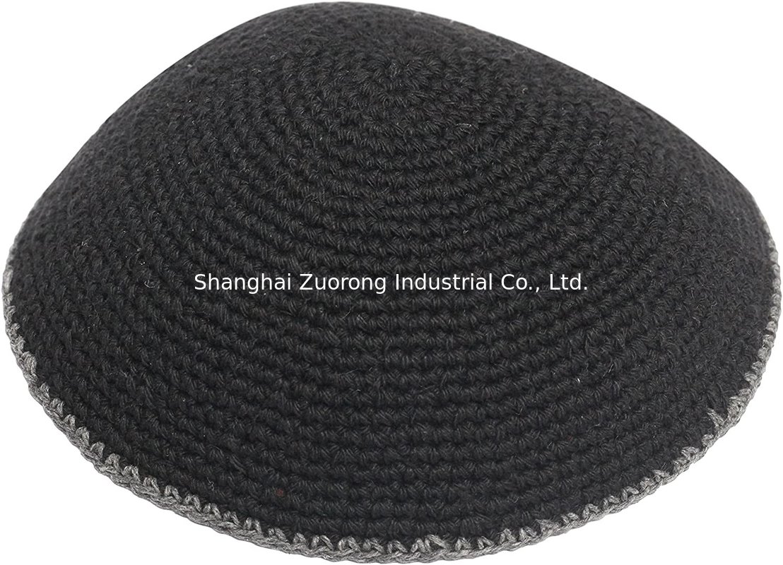 Factory wholesale Jewish Kippah Hand Knitted Kippa 18cm Hand Crochet Yarmulke, Hand Knitted Yarmulke, Knitted Kippah Hat