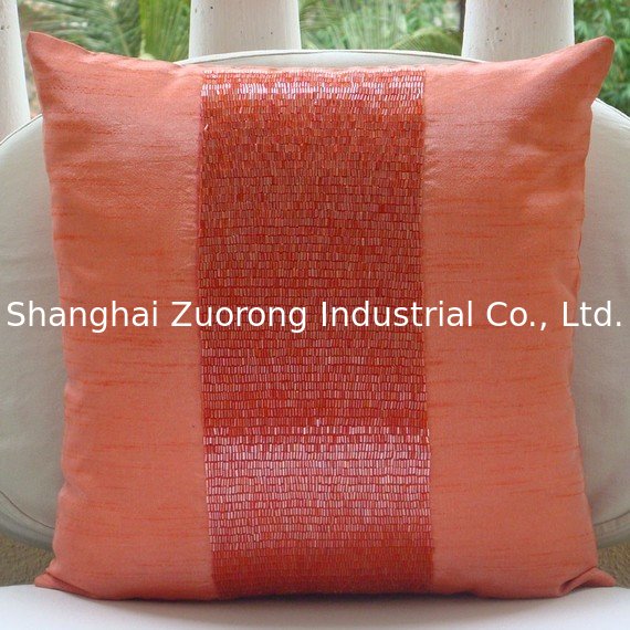 beaded pillows, sequin pillows, beaded cushion, bead pillow, cotton hand embroidery throw pillows,flowers pillow cover