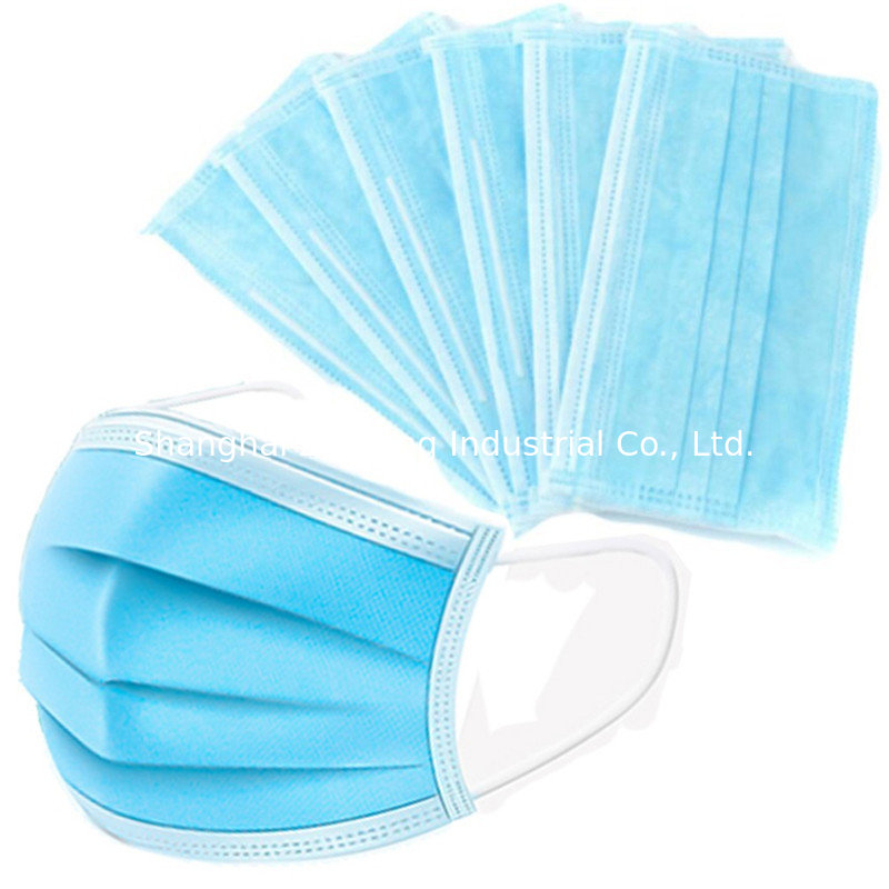 Factory direct wholesale Non-woven medical adhesive disposable 3-ply face mask, surgical PP non woven facemask