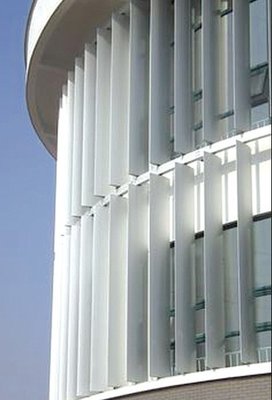 Aluminum Aerofiol architectural sun louvers sun louvres used for curtain wall